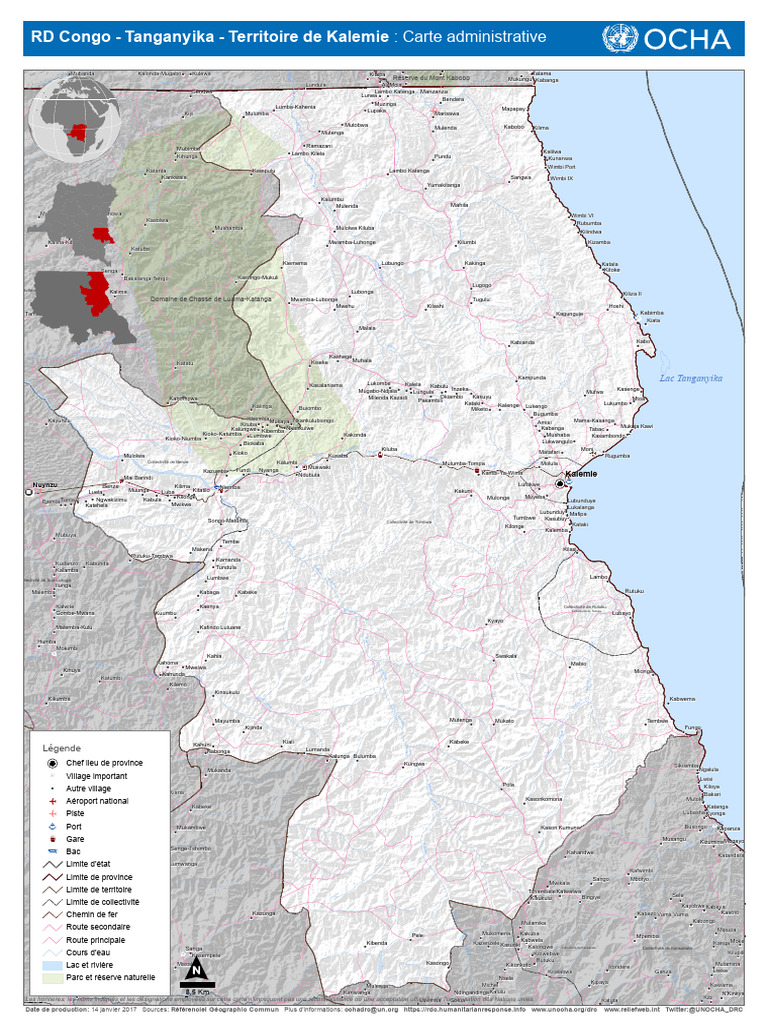 Mapa Administrativo de Kalemie | PDF