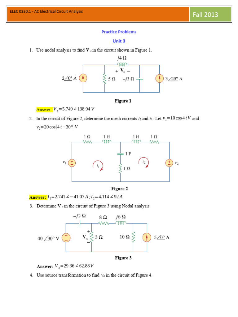 Practice Problems - Unit 3 | PDF | Science & Mathematics