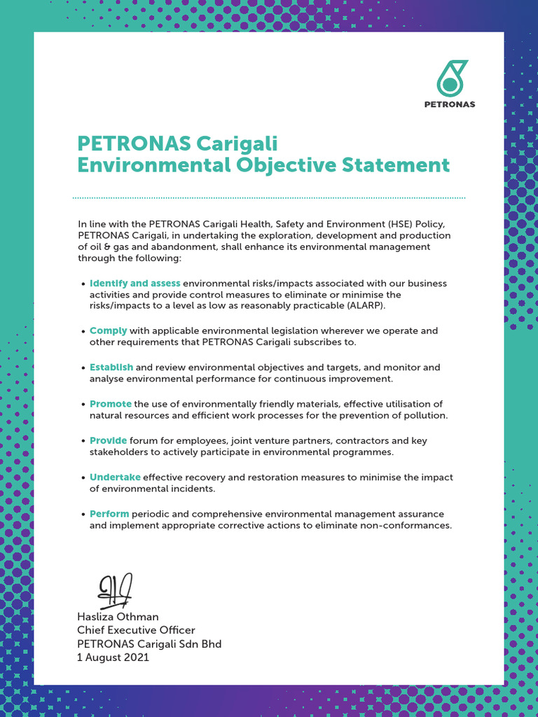 05 PCSB Environmental Objective Statement - Aug 2021 | PDF