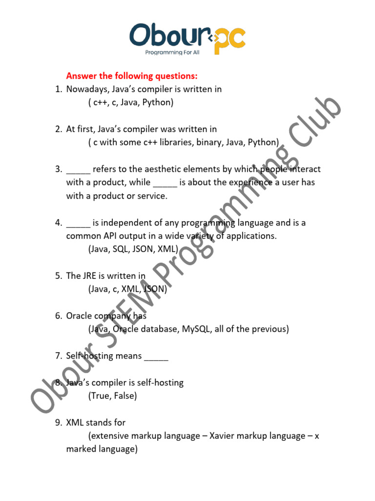 Mid-Term Practice | PDF | Java (Programming Language) | Xml