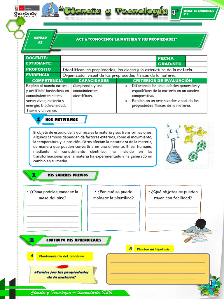 A3º ACT 1-CYT-U2 | PDF | Importar | Agua