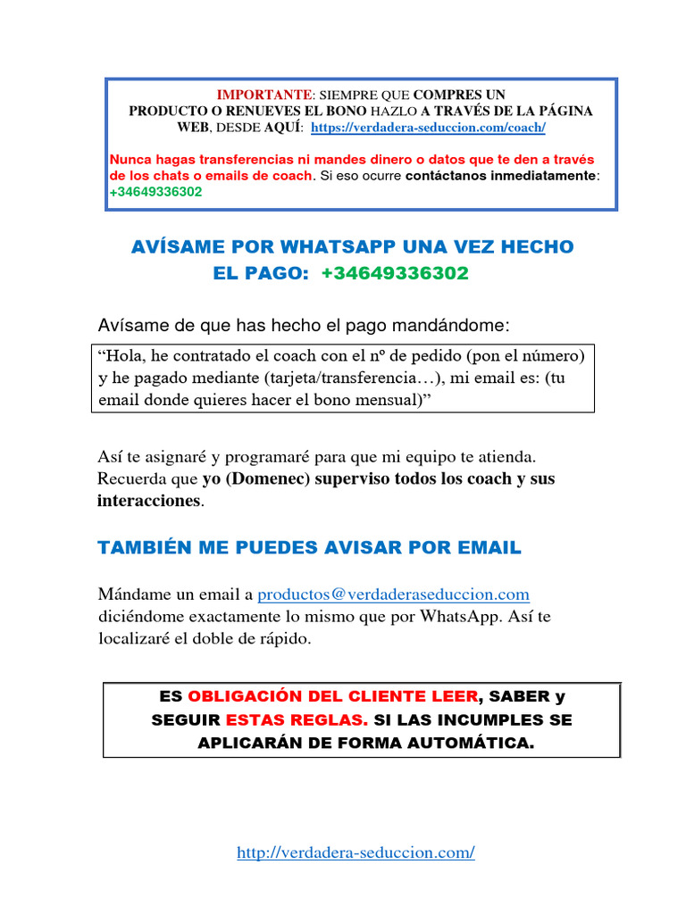 Reglas Bono Coach Mensual | PDF | Chat en linea