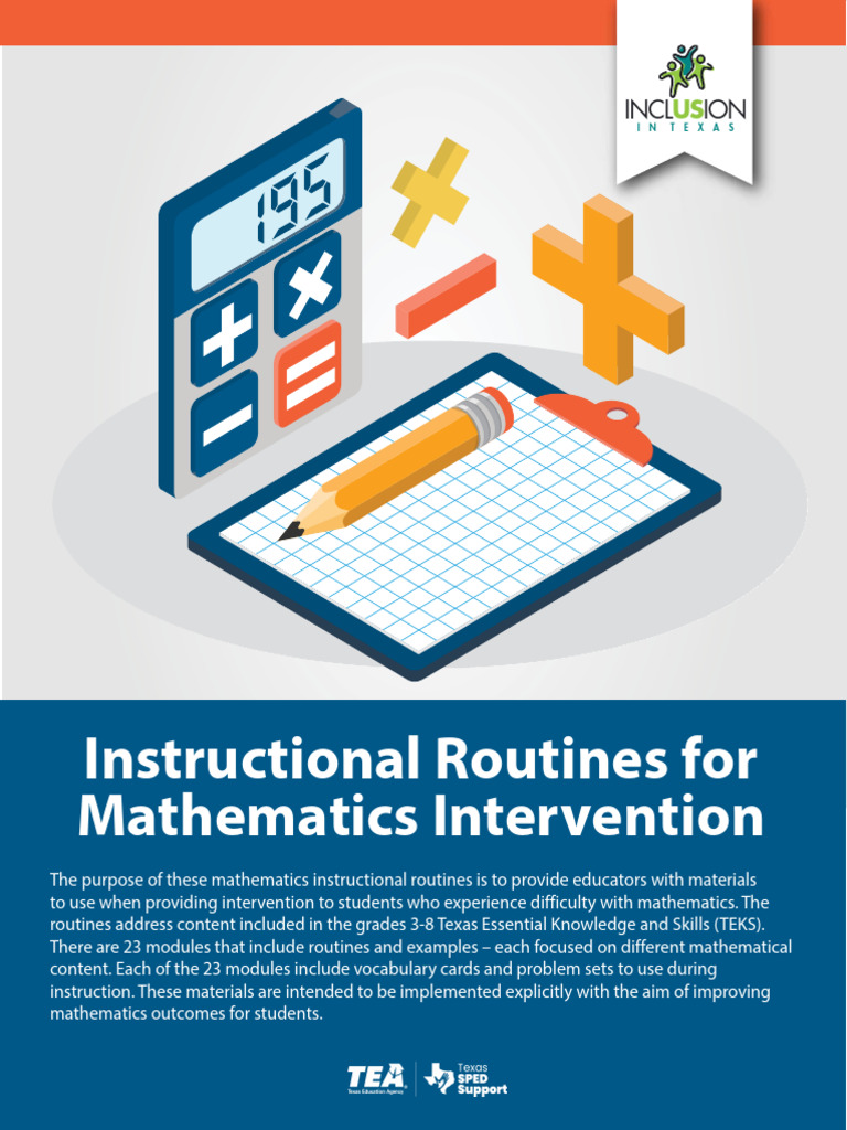 Instructional Routines For Math Intervention | PDF | Numbers ...