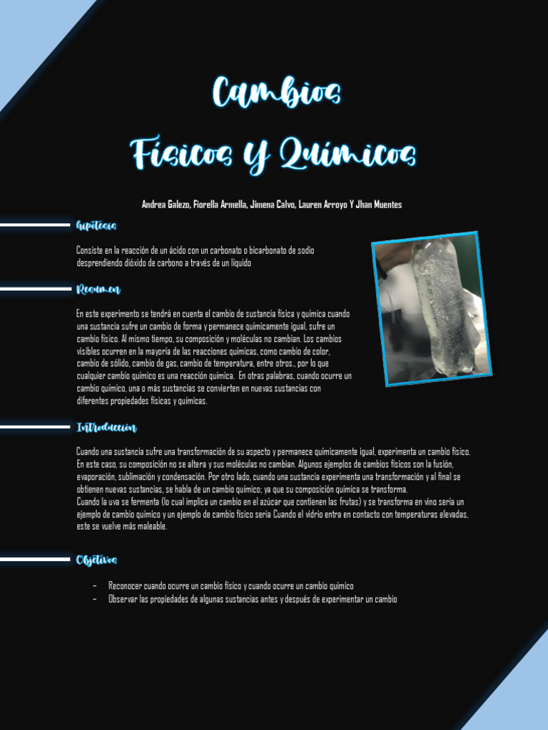 Cambios Fisicos y Quimicos | PDF | Reacciones químicas | Química