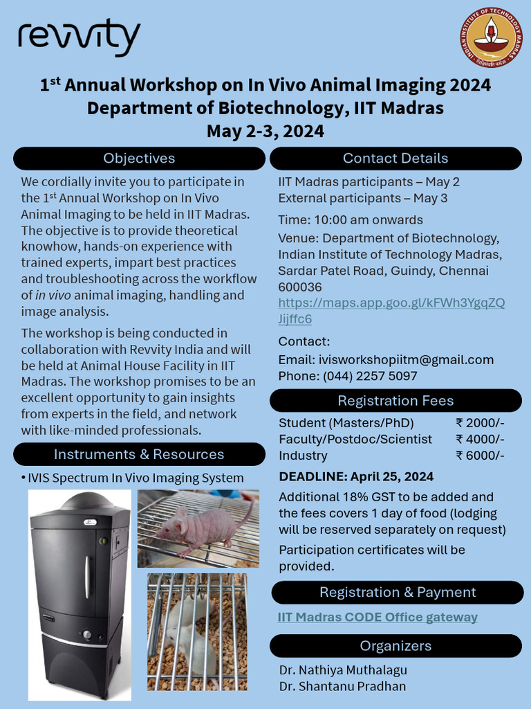 Animal Imaging Workshop Flyer | PDF