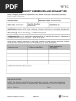 Learner Declaration Sheet | PDF | Computers