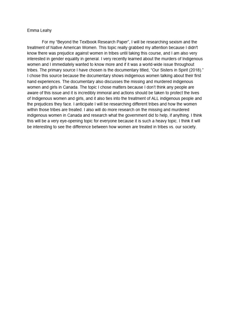 Sexism and Native American Women | PDF | Social Science | Wellness