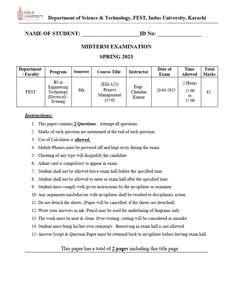 PM EL6 - Midterm Paper - 66764 | PDF | Educational Assessment And ...