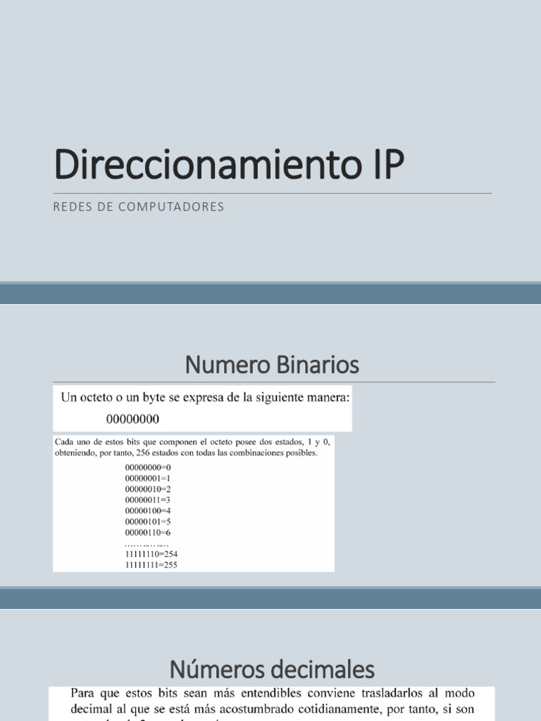 Direccionamiento IP | PDF | Dirección IP | Protocolos de internet
