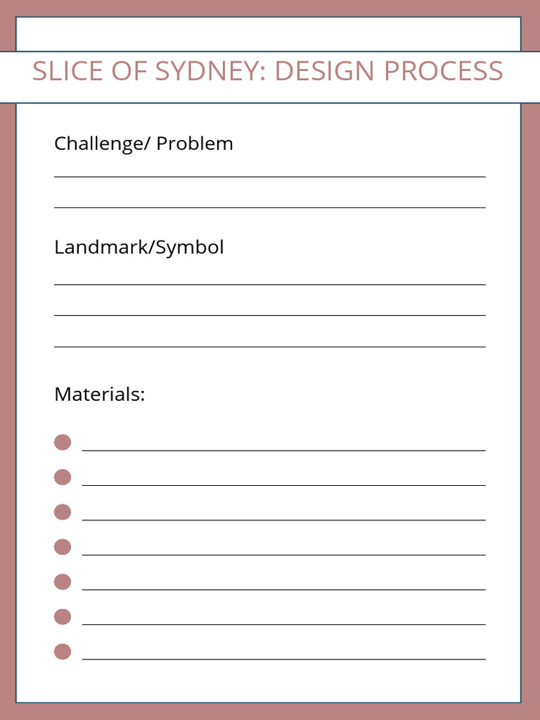 STEM Design Process Worksheet | PDF | Art