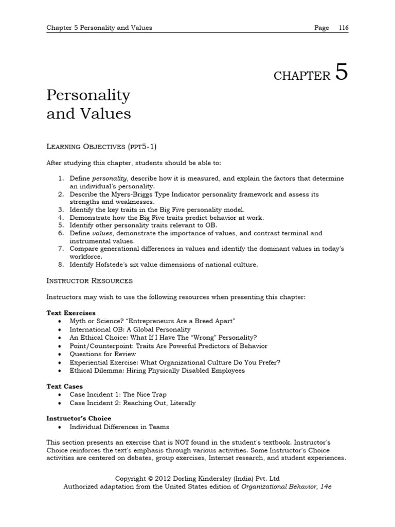 Personality and Values: Earning Bjectives | PDF | Extraversion And Introversion | Heredity
