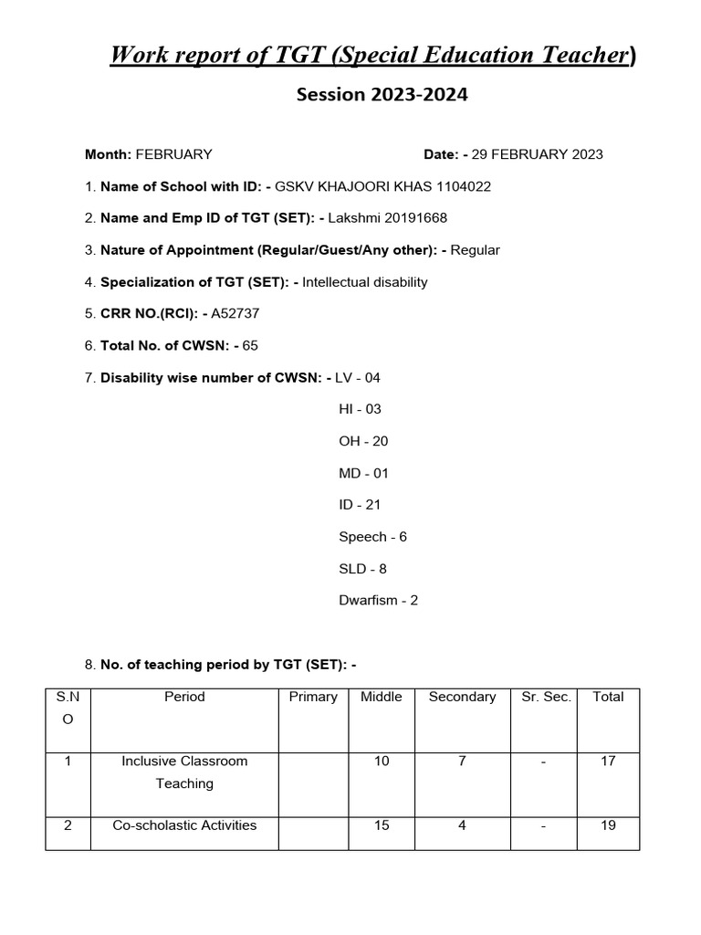 February | PDF | Special Education | Individualized Education Program
