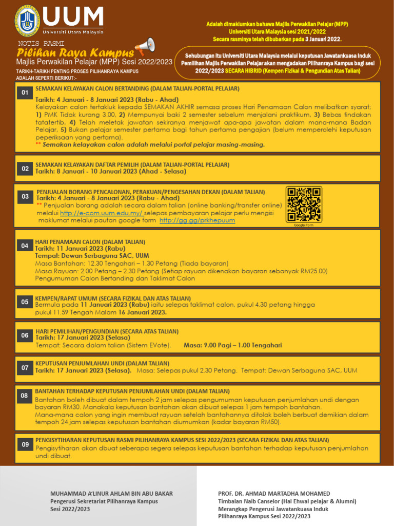 Pilihan Raya Kampus UUM 2023 | PDF