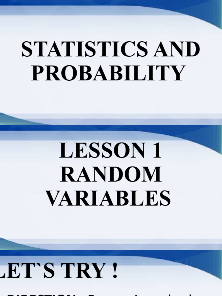 Discrete vs Continuous Random Variables | PDF | Probability ...