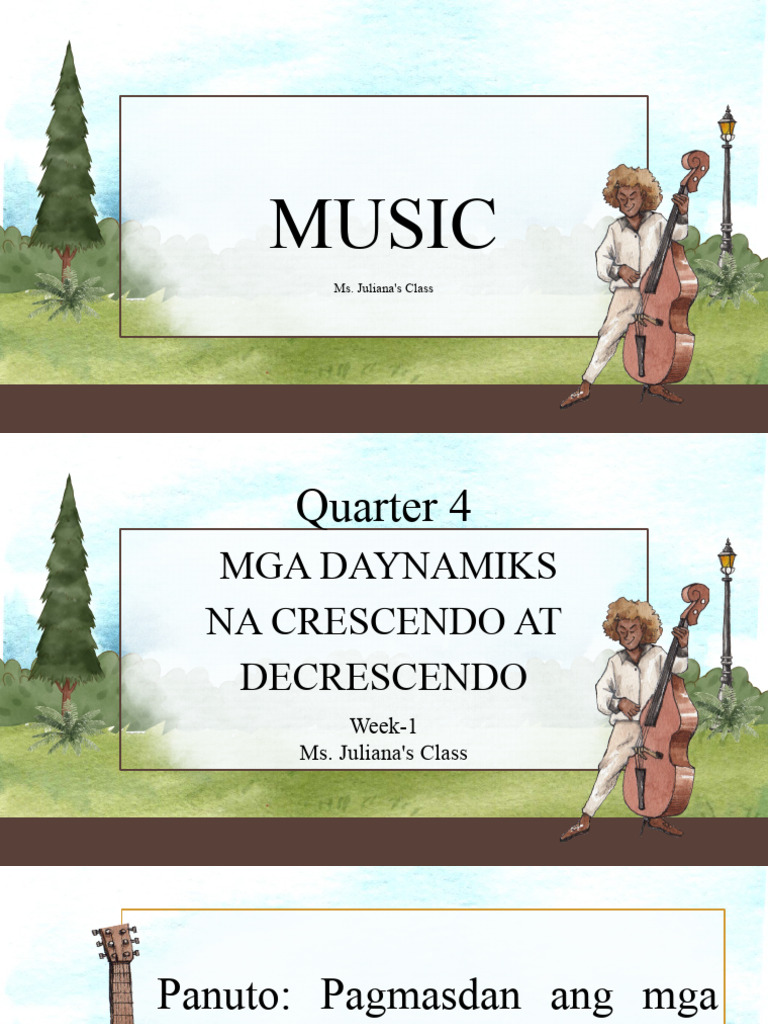 Music Class Education Presentation in Watercolor Style | PDF