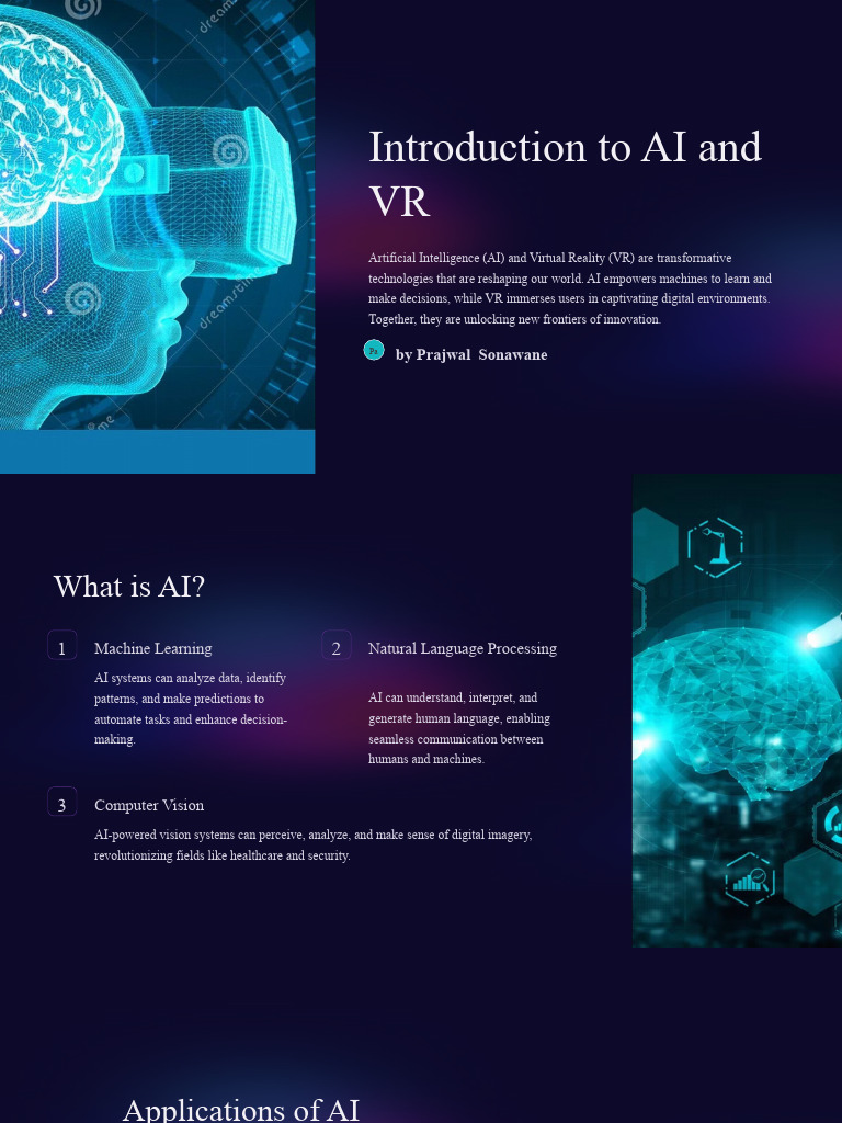 Introduction To AI and VR | PDF | Virtual Reality | Artificial Intelligence