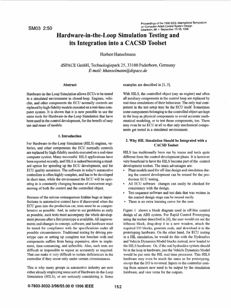 HIL Simulation for ECU Testing | PDF | Simulation | Computer Engineering