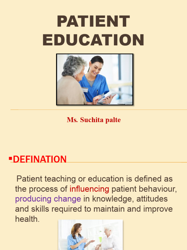 PATIENT EDUCATION ppt | PDF | Educational Assessment | Learning