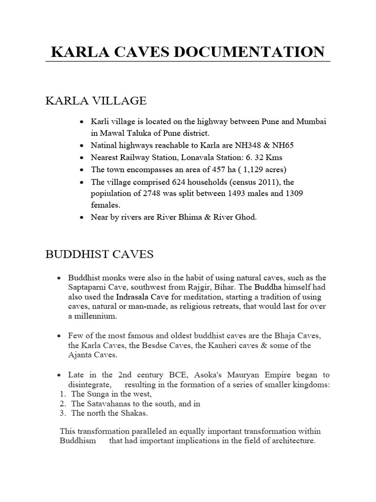 Karla Caves Documentation | PDF