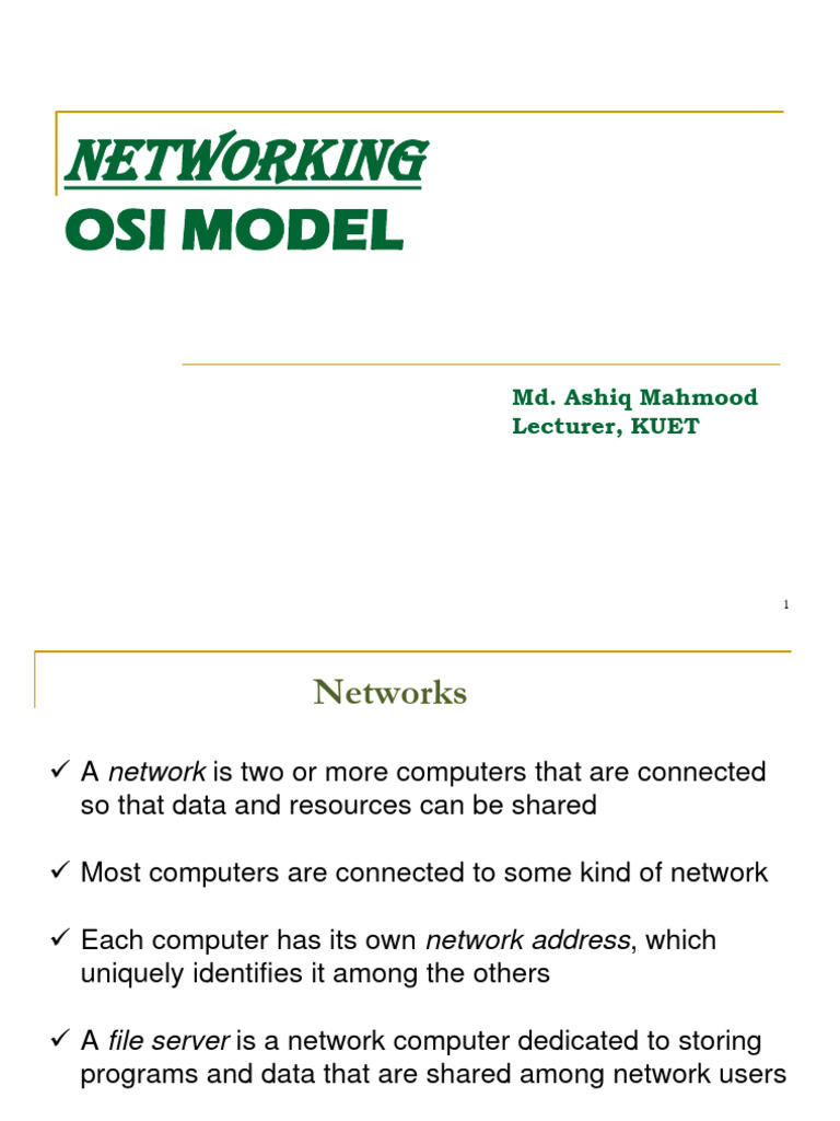 Osi Model | PDF | Computer Network | Osi Model