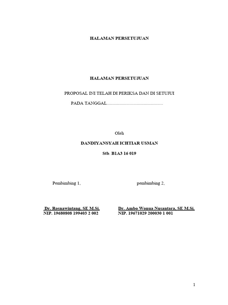 Proposal New | PDF | Seni