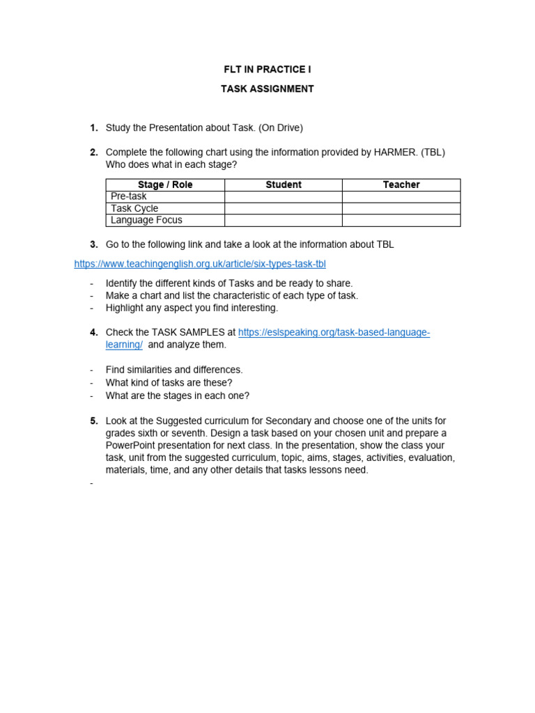 Task Assignment | PDF | Language Arts & Discipline | Computers