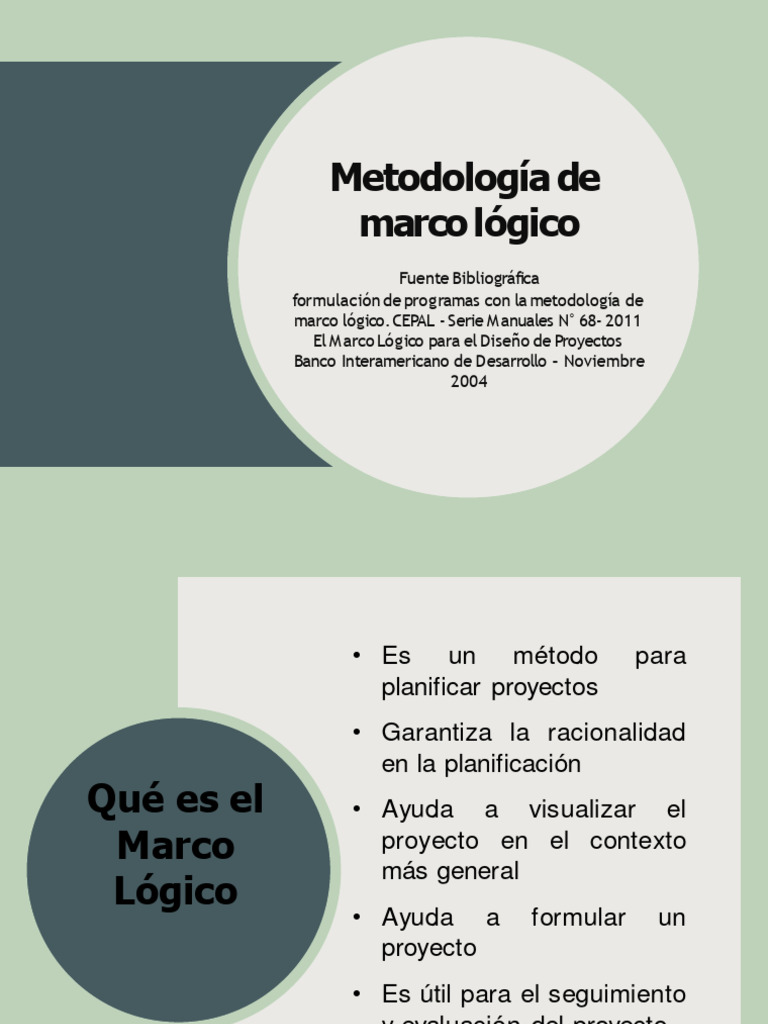 Marco Logico | PDF | Matriz (Matemáticas) | Planificación