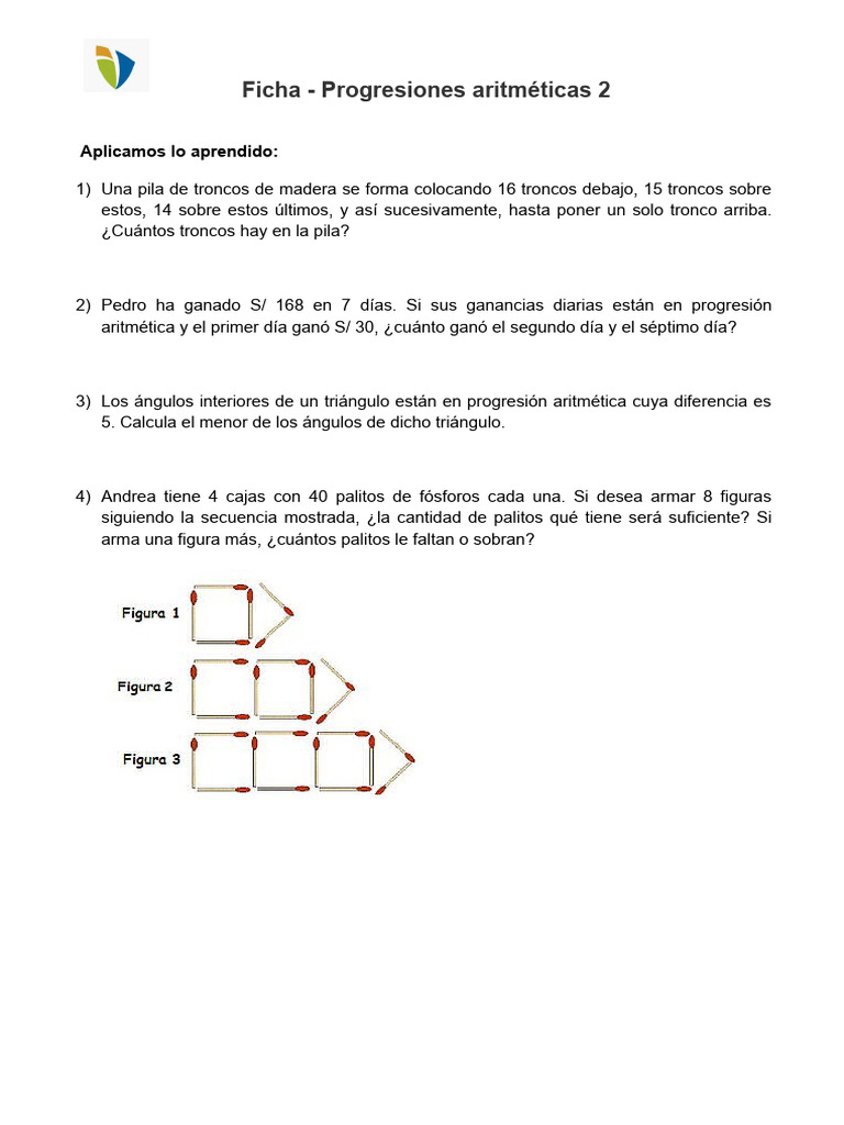Ficha_-_Progresiones_aritmticas_2 | PDF