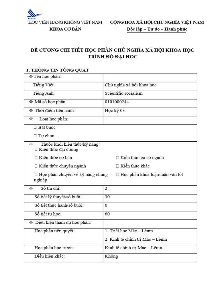 DE CUONG MON CNXH-Thang8 2022 | PDF