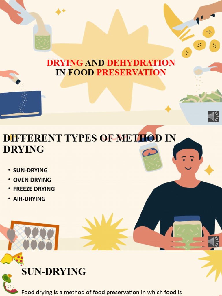 Drying and Dehydration in Food Preservation | PDF | Foods | Food ...