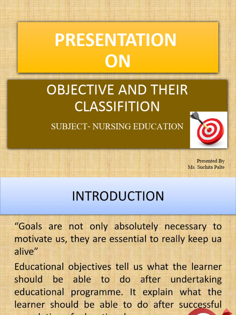 Objective and Their Classification | PDF