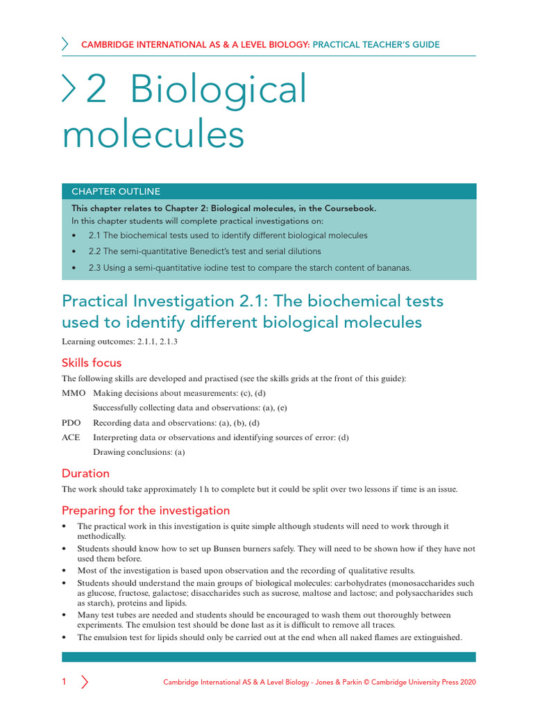 PTG Chapter 2 Asal Biology | PDF | Sucrose | Fructose