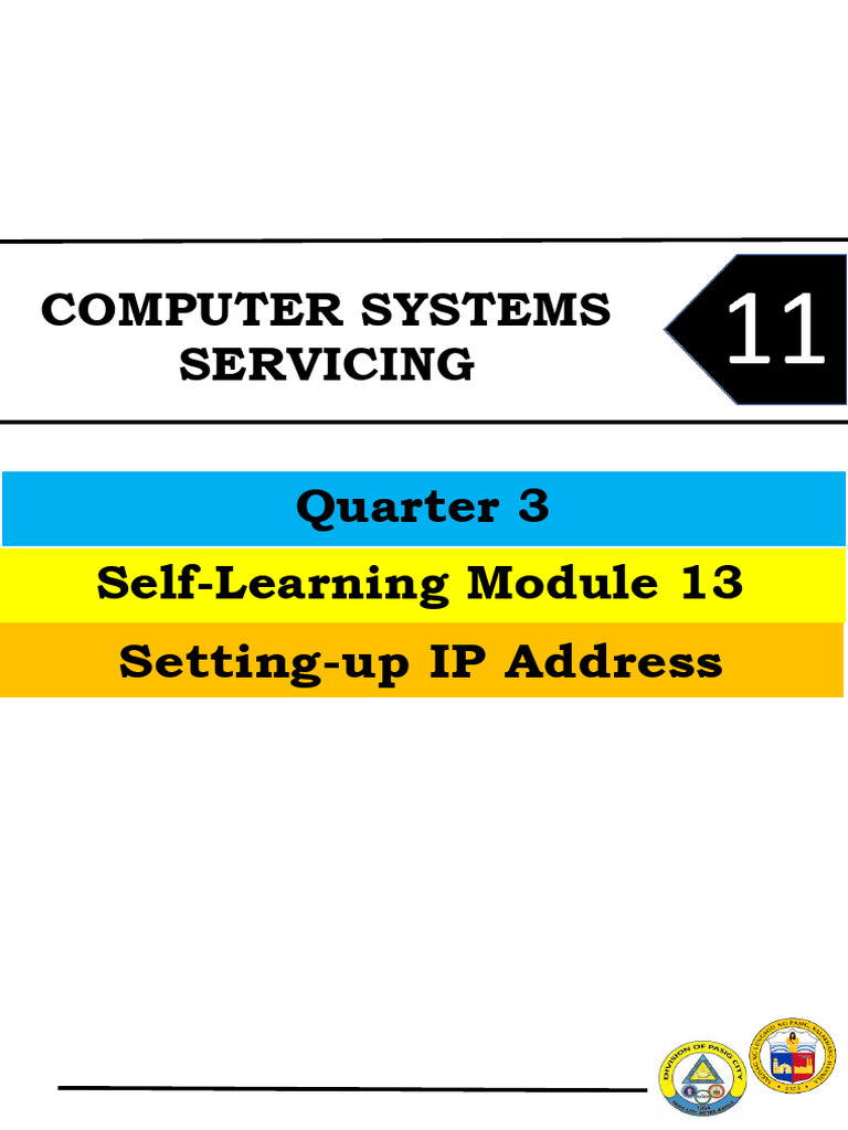 Computer Systems Servicing: Quarter 3 Self-Learning Module 13 Setting-Up IP Address | PDF | Ip ...