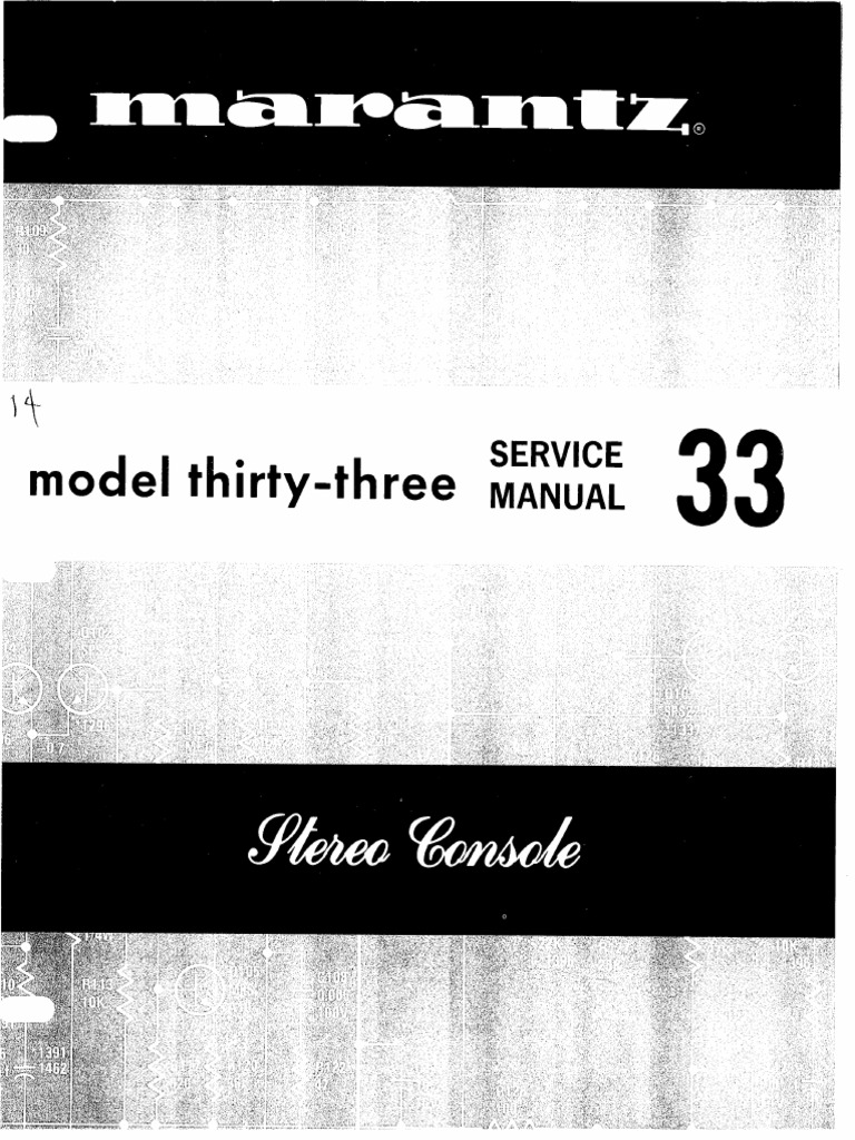 Hfe Marantz 33 Service en | PDF