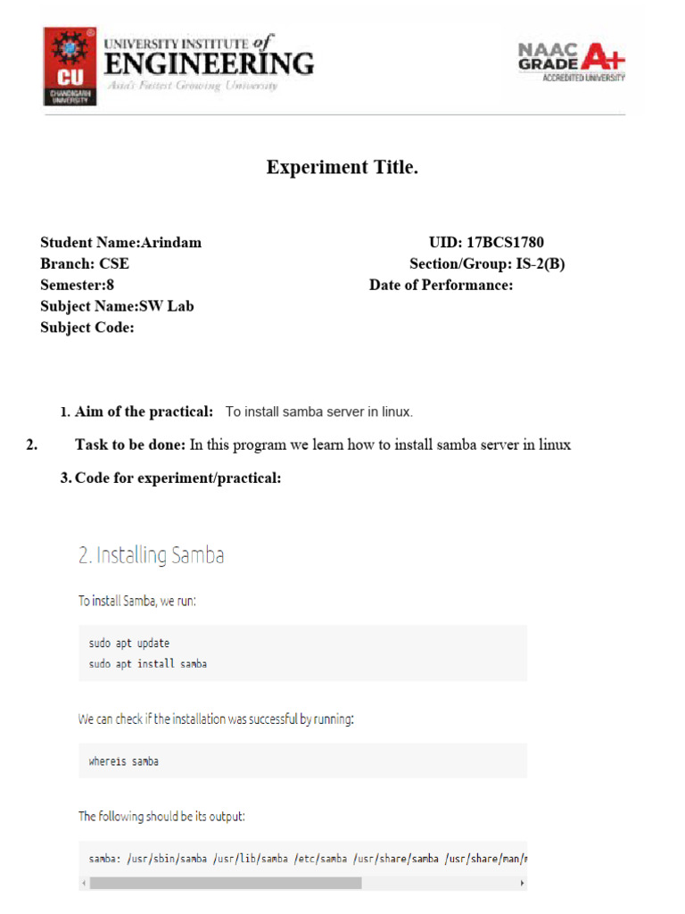 Linux Samba Server Installation | PDF | Teaching Methods & Materials ...