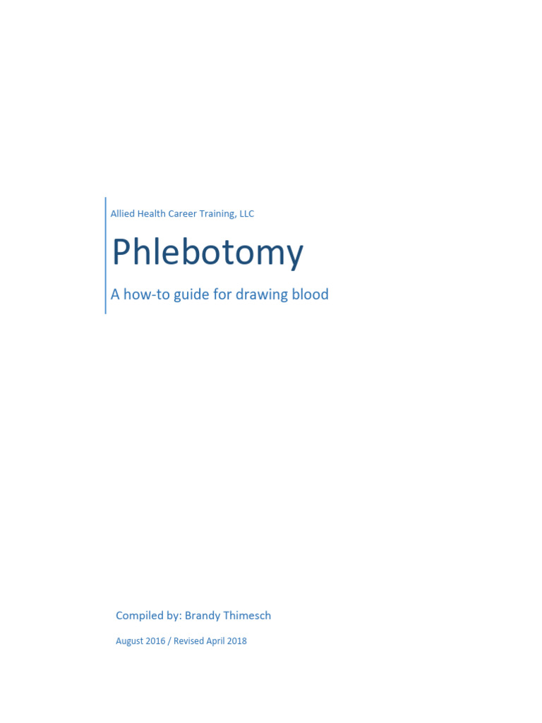 Phlebotomy Book | PDF | Electronic Health Record | Joint Commission