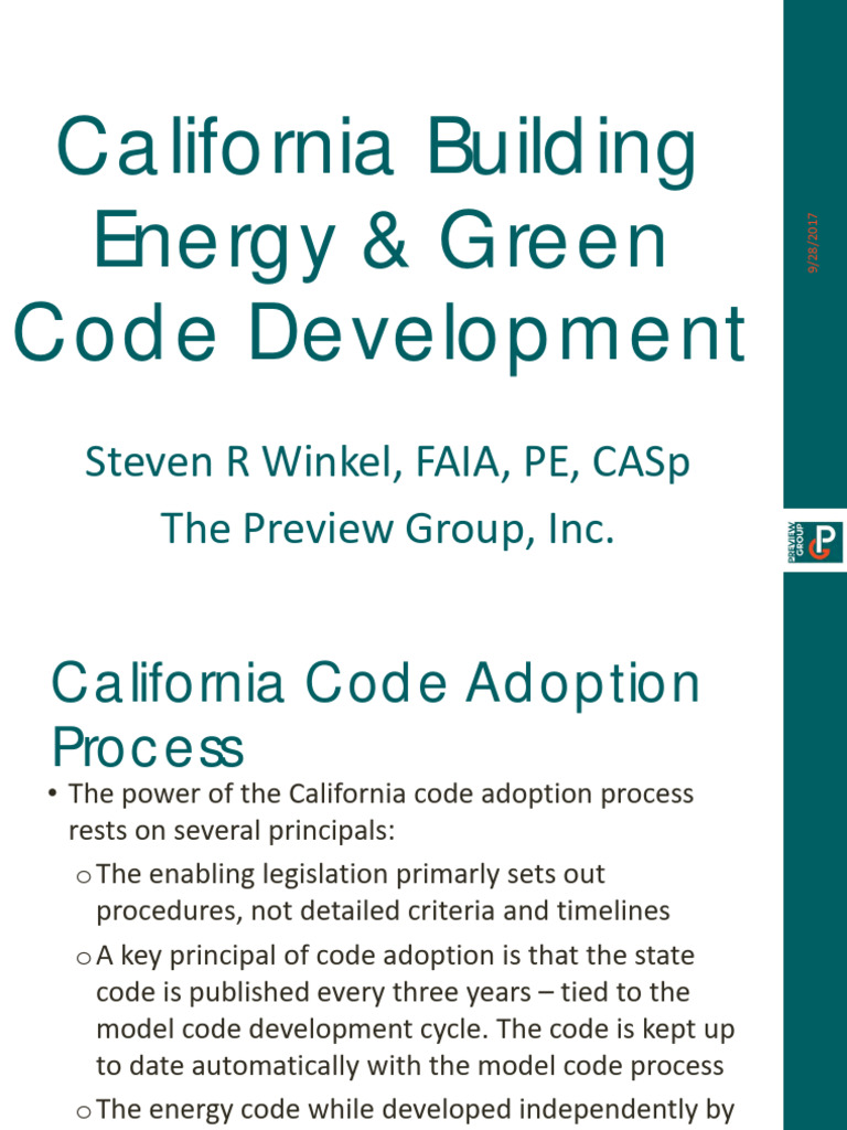 California Title 24 Code Overview | PDF | Building Code