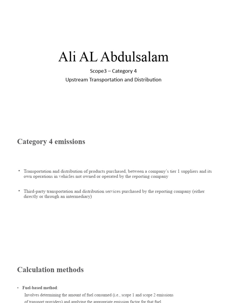 Upstream Transportation & Distribution - Ali | PDF | Business | Finance ...