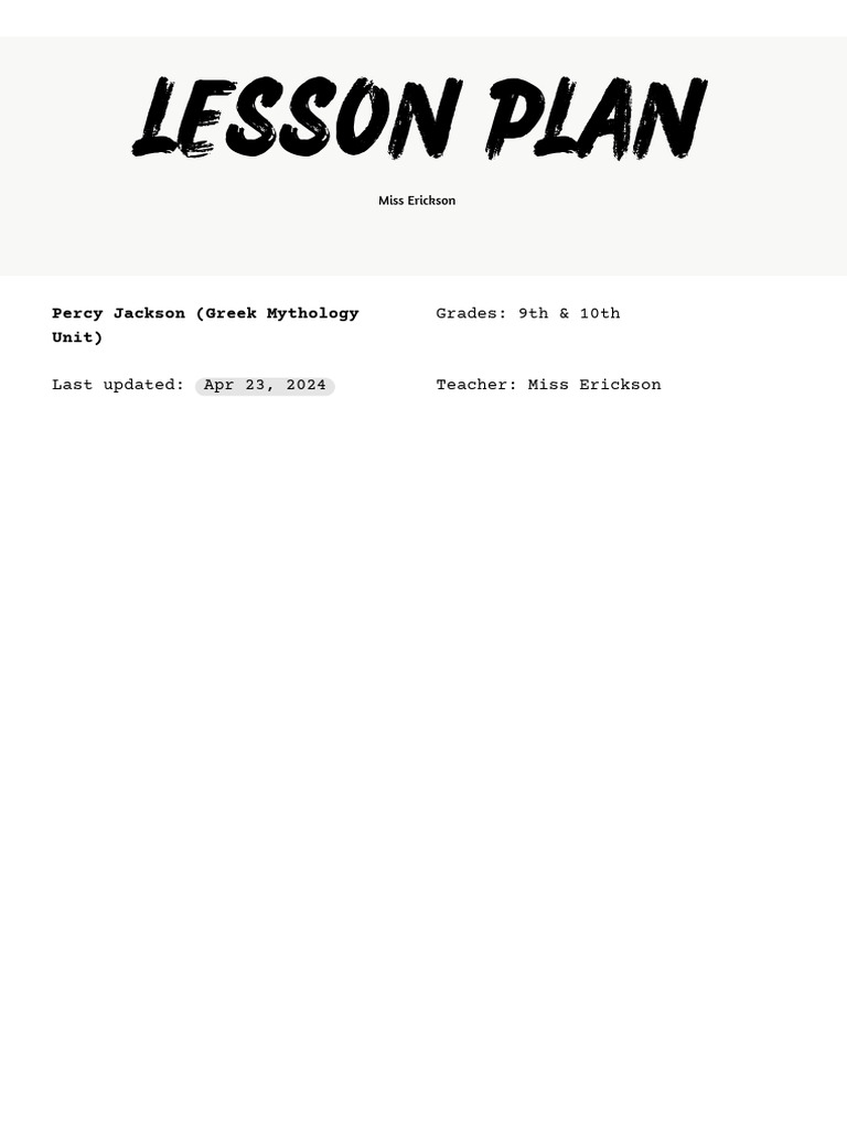 Lesson Plan | PDF | Lesson Plan | Cognitive Science