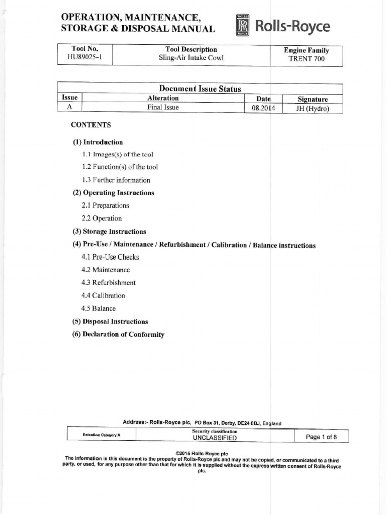 Hu89025-1 - Sling-Air Intake Cowl | PDF