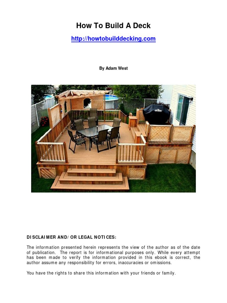 Deck Building Guide & Materials | PDF | Building Engineering