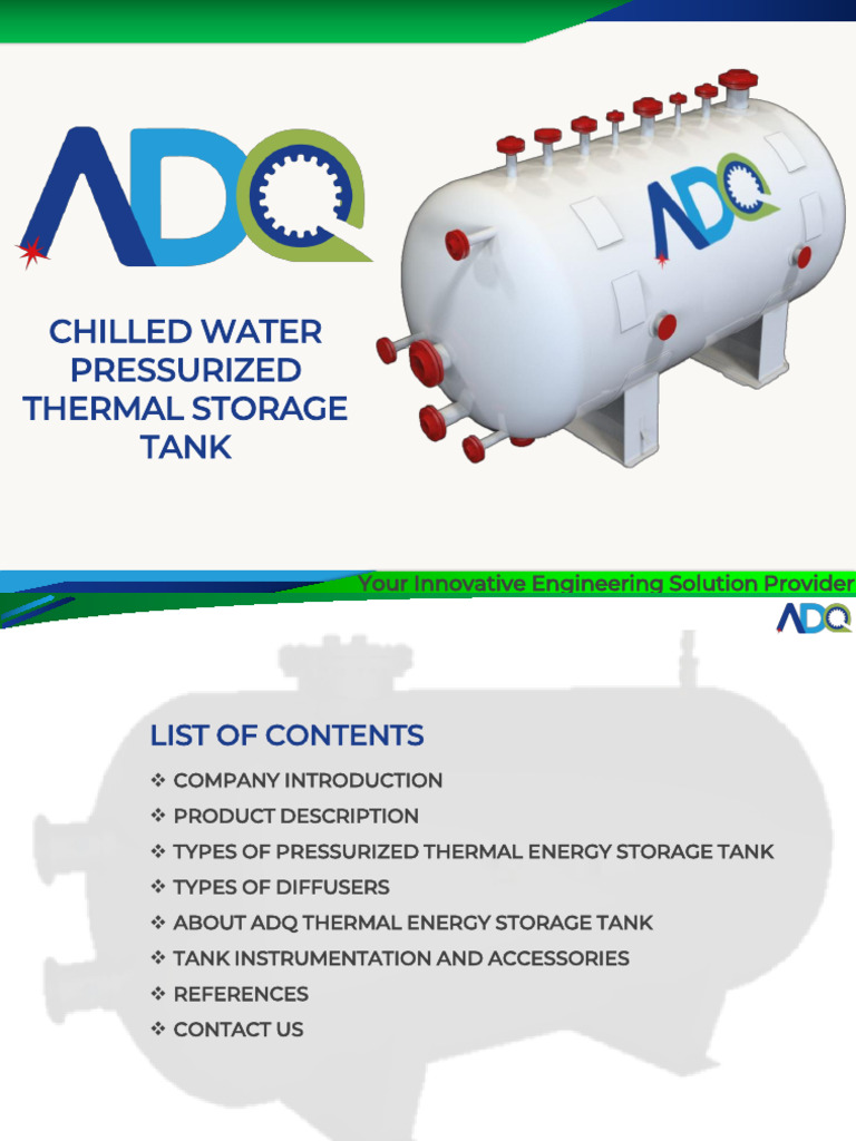 ADQ Chilled Water Pressurized Thermal Storage Tank | PDF | Energy ...