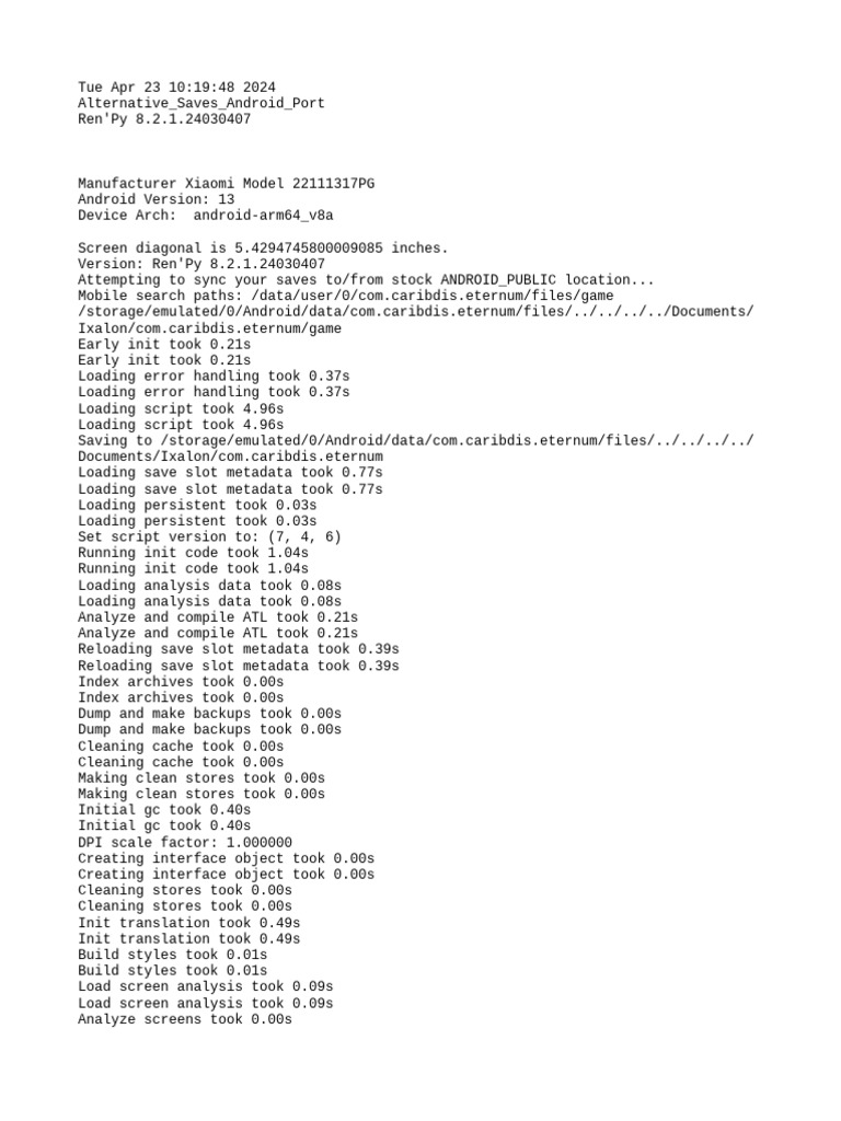 Log | PDF | Metadata | Software