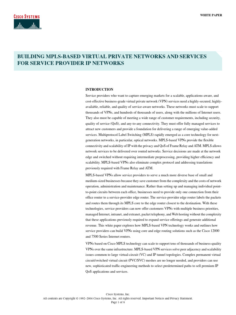 Building MPLS-Based VPN | PDF | Virtual Private Network | Networking