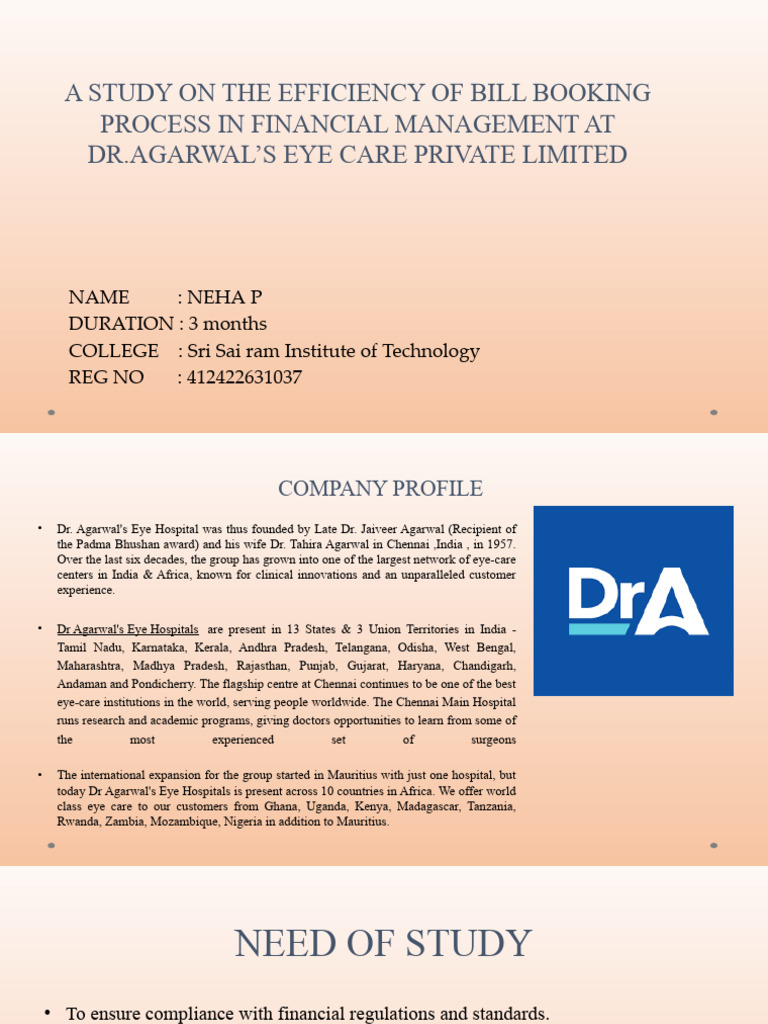 Bill Booking Efficiency Study at Dr. Agarwal's | PDF | Economies | Business