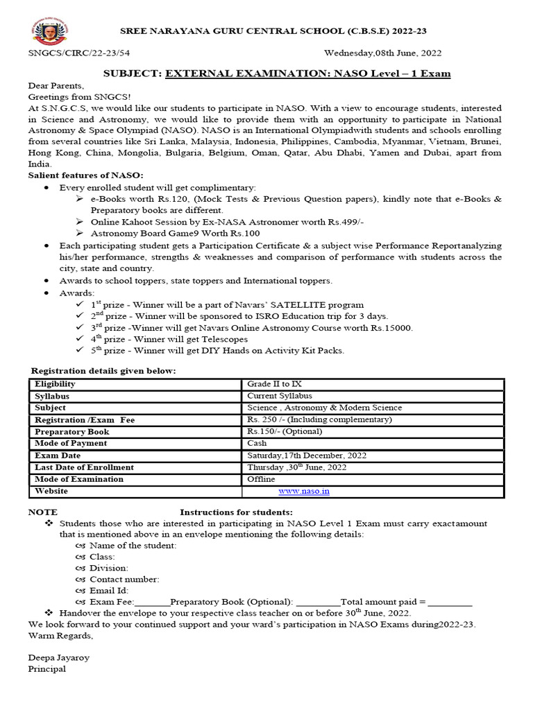 Naso | PDF | Educational Stages