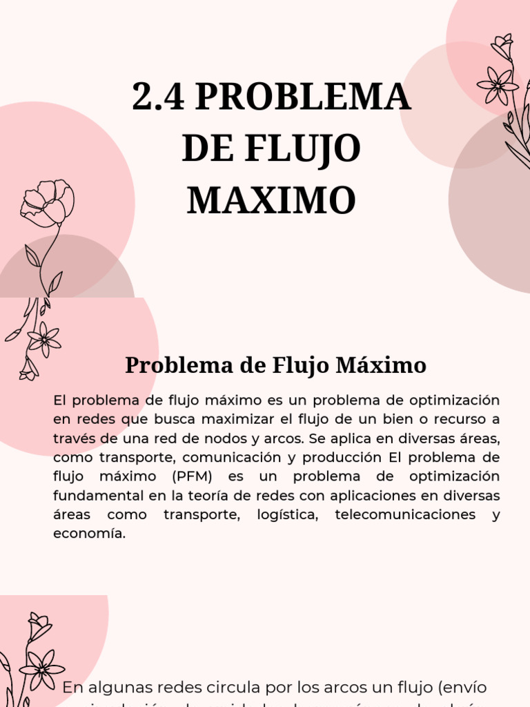 2.4 Problema de Flujo Maximo | PDF | Informática teórica