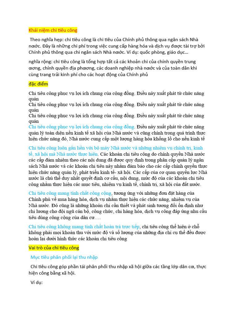 Chi Tiêu Công C NG | PDF