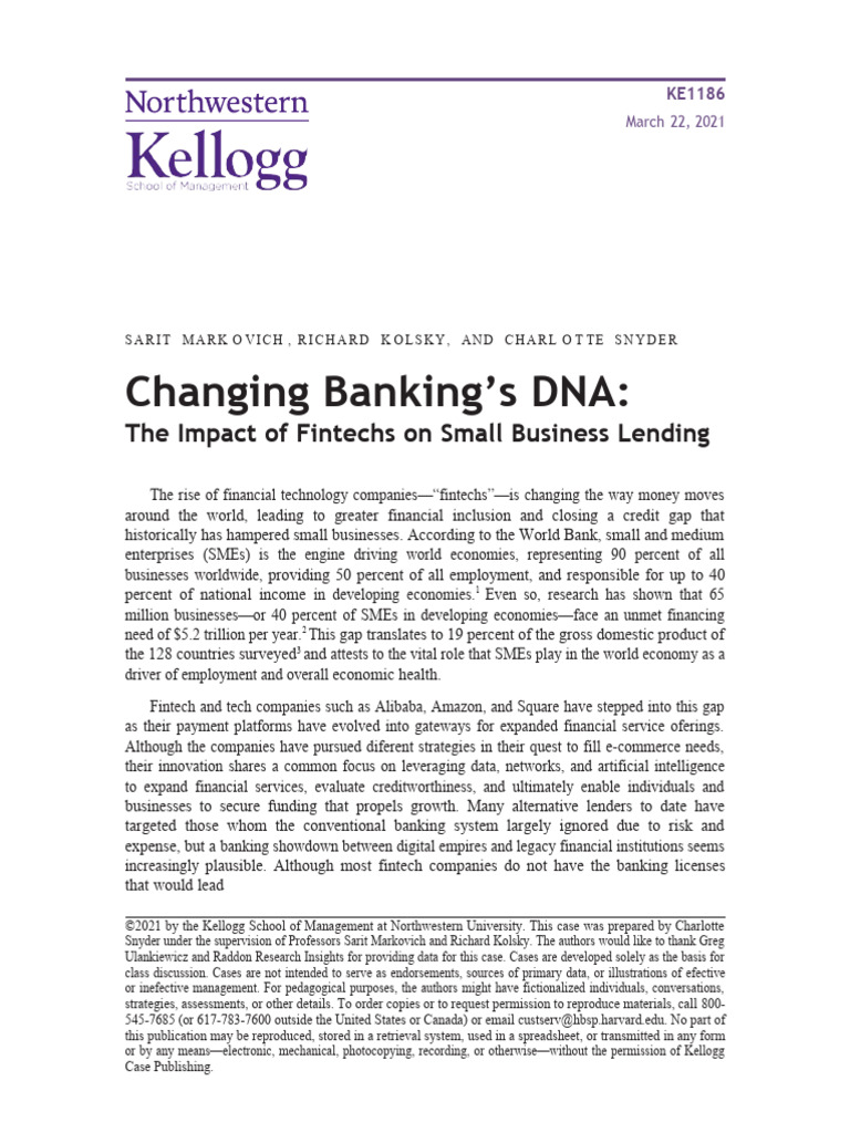 Case Study Banking DNA Fintech-1710441885780 | PDF | Alibaba Group ...