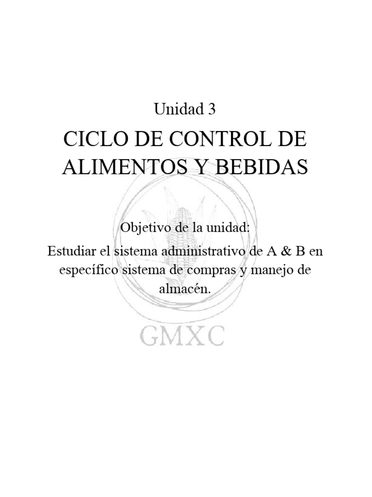 Ciclo de Control de A y B | PDF | Alimentos | Carne